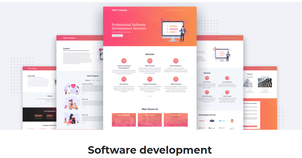 Software Development Templates | Weblium FREE Website Builder