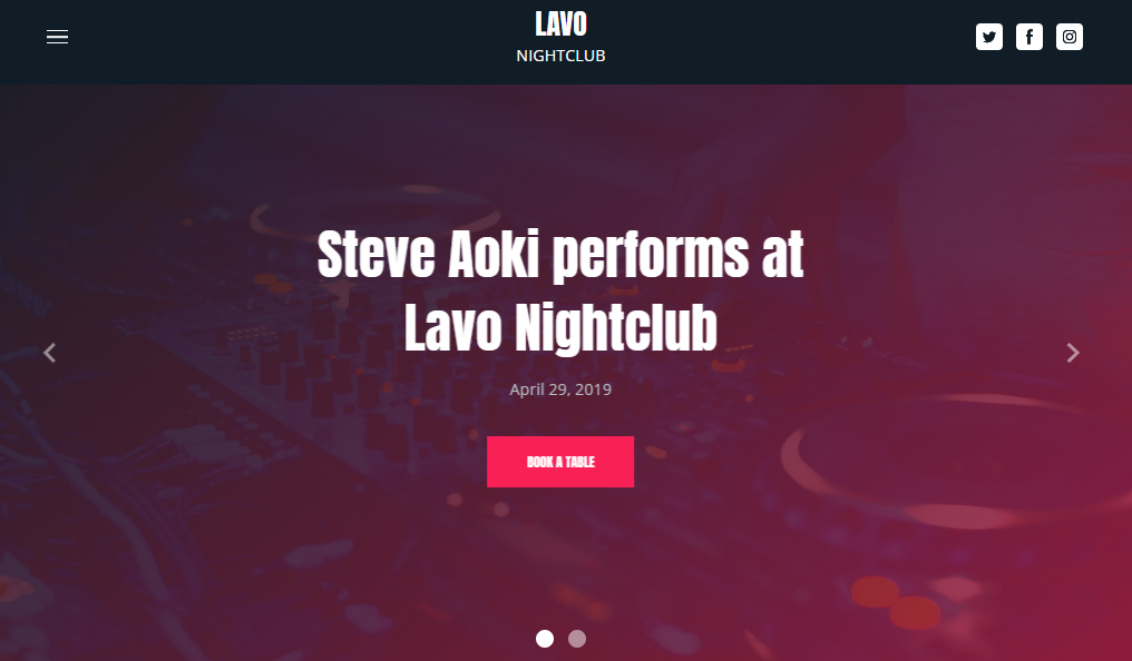 Night Club Website Templates | Weblium