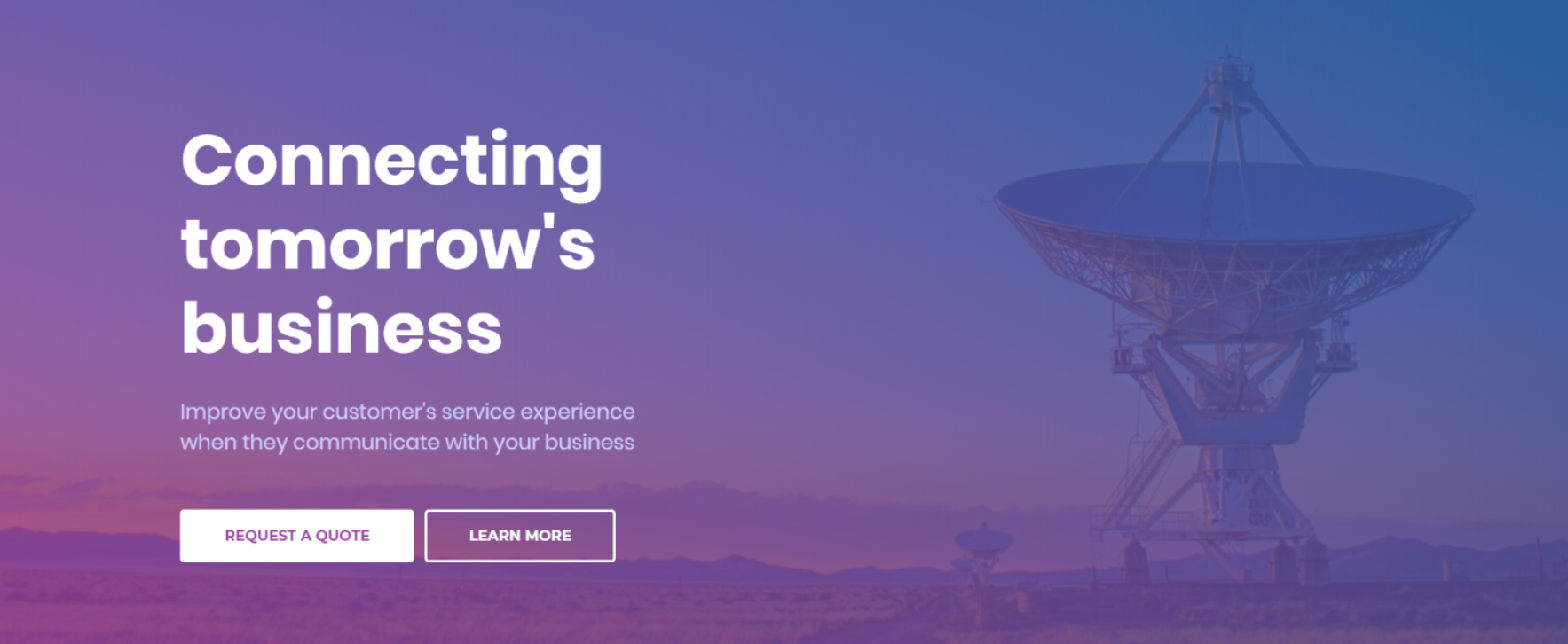 Telecommunication Services Website Template Demo