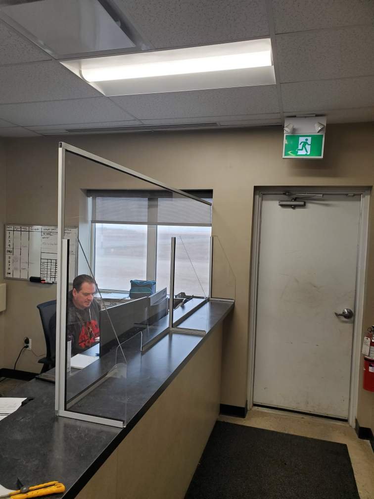 Glass Partitions Regina | Counter Barriers Regina | Office Glass Partitions
