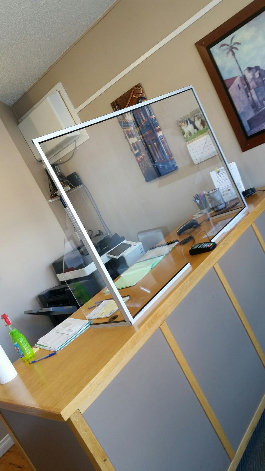 Glass Partitions Regina | Counter Barriers Regina | Office Glass Partitions