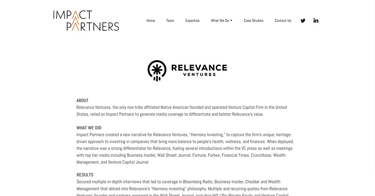 Impact Partners | Relevance Ventures