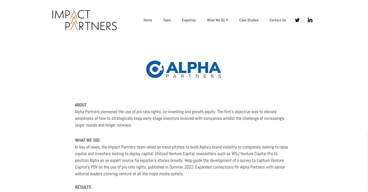 Impact Partners | Alpha Partners