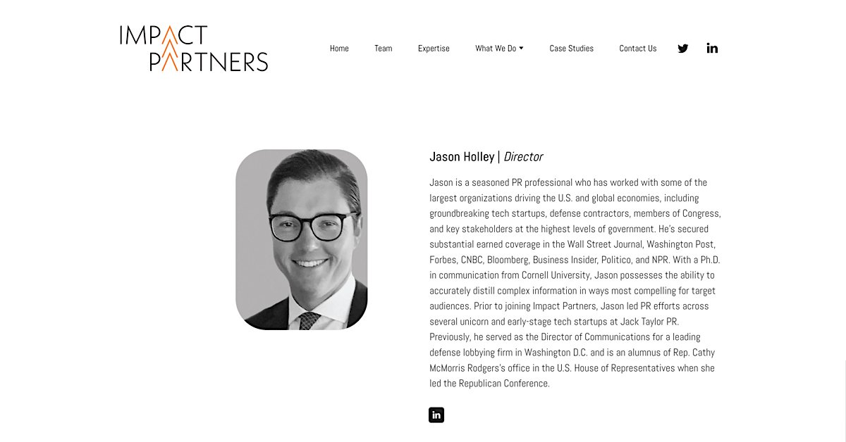 Impact Partners | Jason Holley's Bio