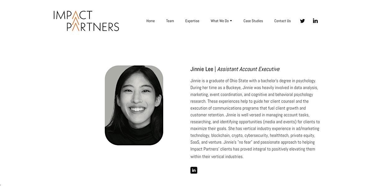 Impact Partners | Jinnie Lee's Bio