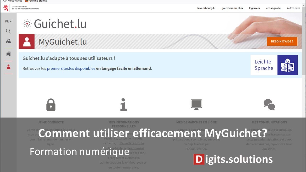 Comment utiliser MyGuichet, la plateforme digitale au Luxembourg?