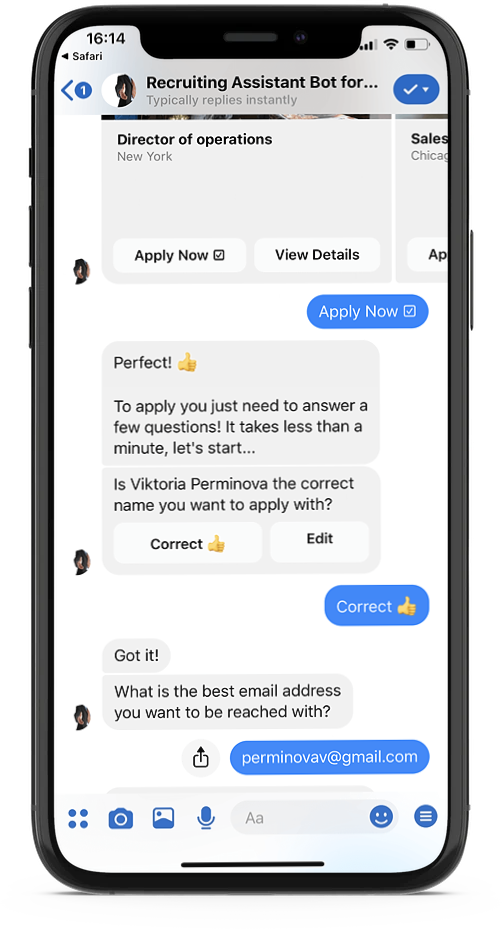 Recruiting Chatbot for Recruiters & HR Consultants | Convoboss