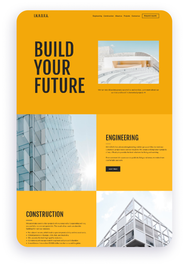 Architecture Website Template | Weblium Architecture Website Template | Weblium