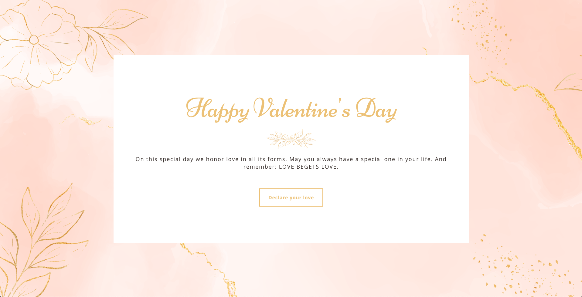 Valentine's Day Website Template Demo