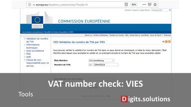 Check the intra-community VAT number: the VIES tool