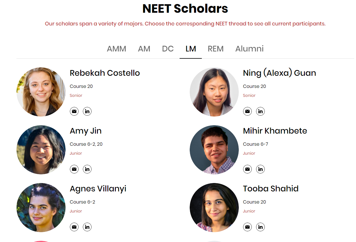 MIT New Engineering Education Transformation (NEET) | Scholars