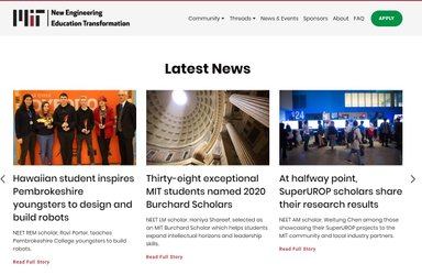 MIT New Engineering Education Transformation (NEET) | News Highlights