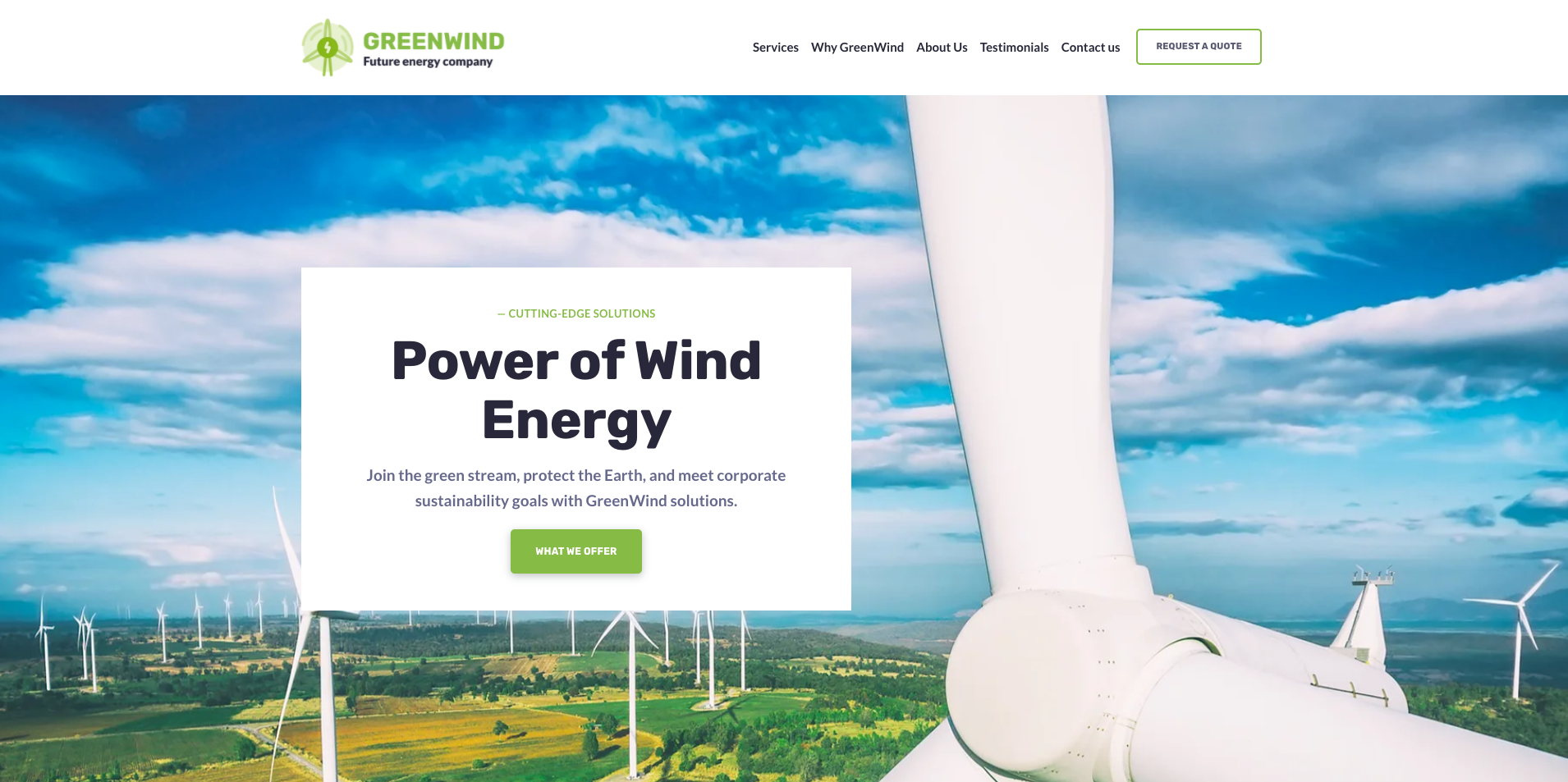 Green Energy Website Template Demo