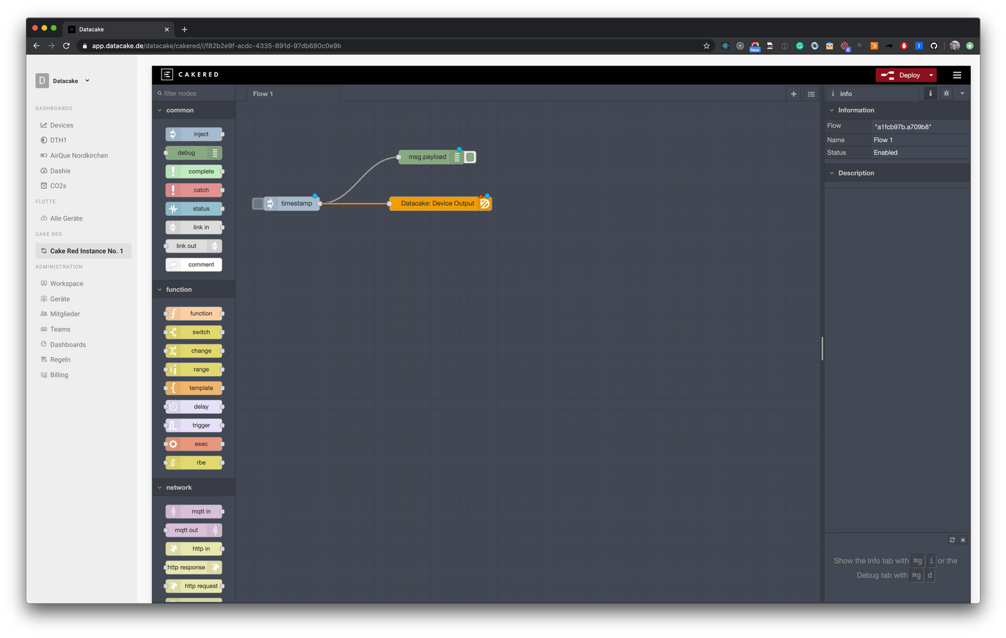 Datacake Cake Red | Cloud Hosted and Managed Node-RED