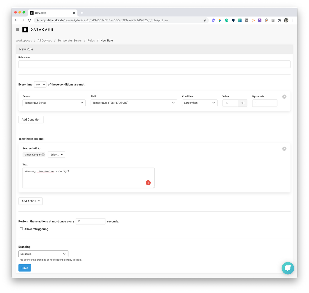 Dragino LHT65 LoRaWAN Temperature Humidity Sensor Dashboard Template | Datacake
