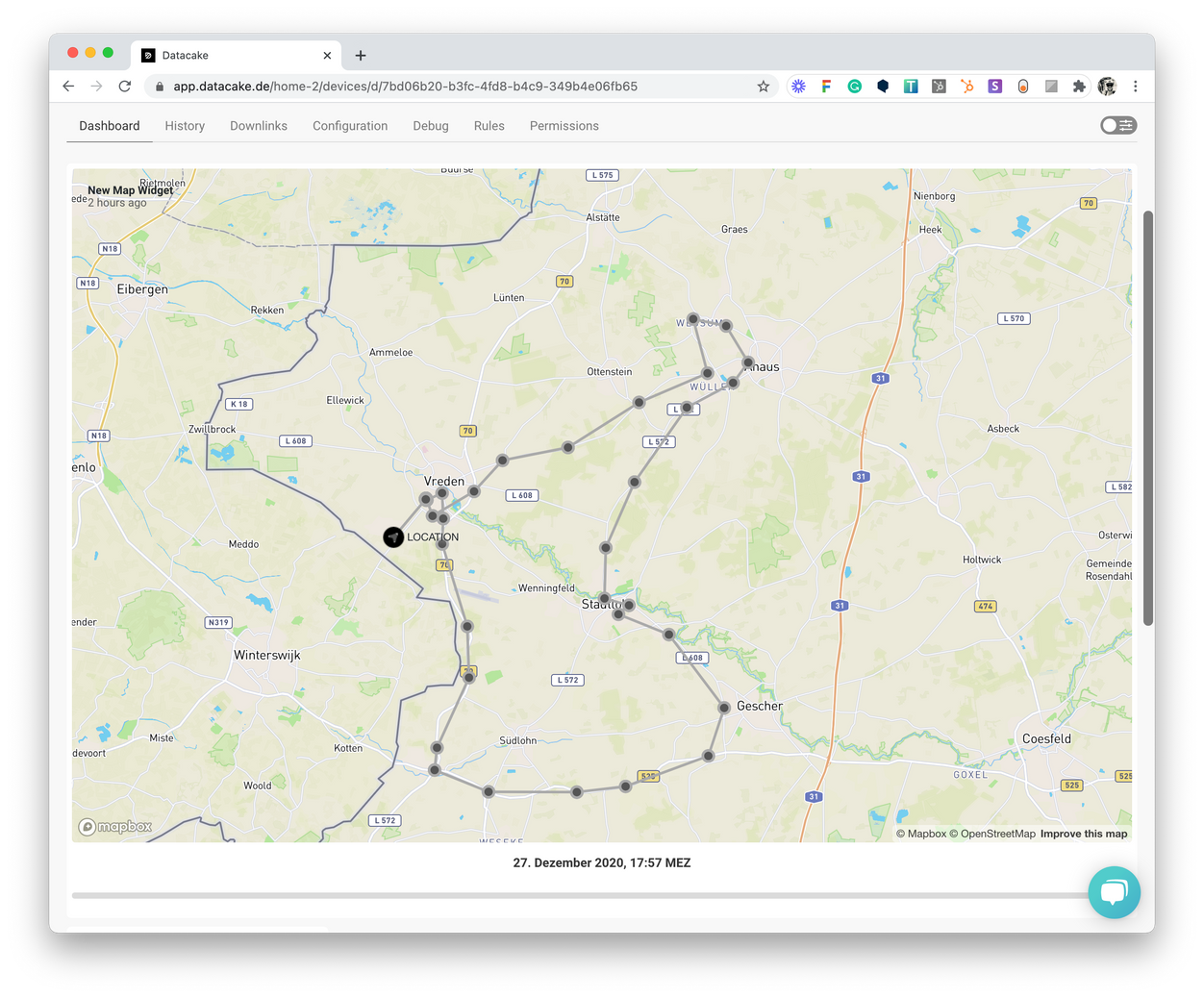 Datacake | IoT Platform for Particle.io Tracker One