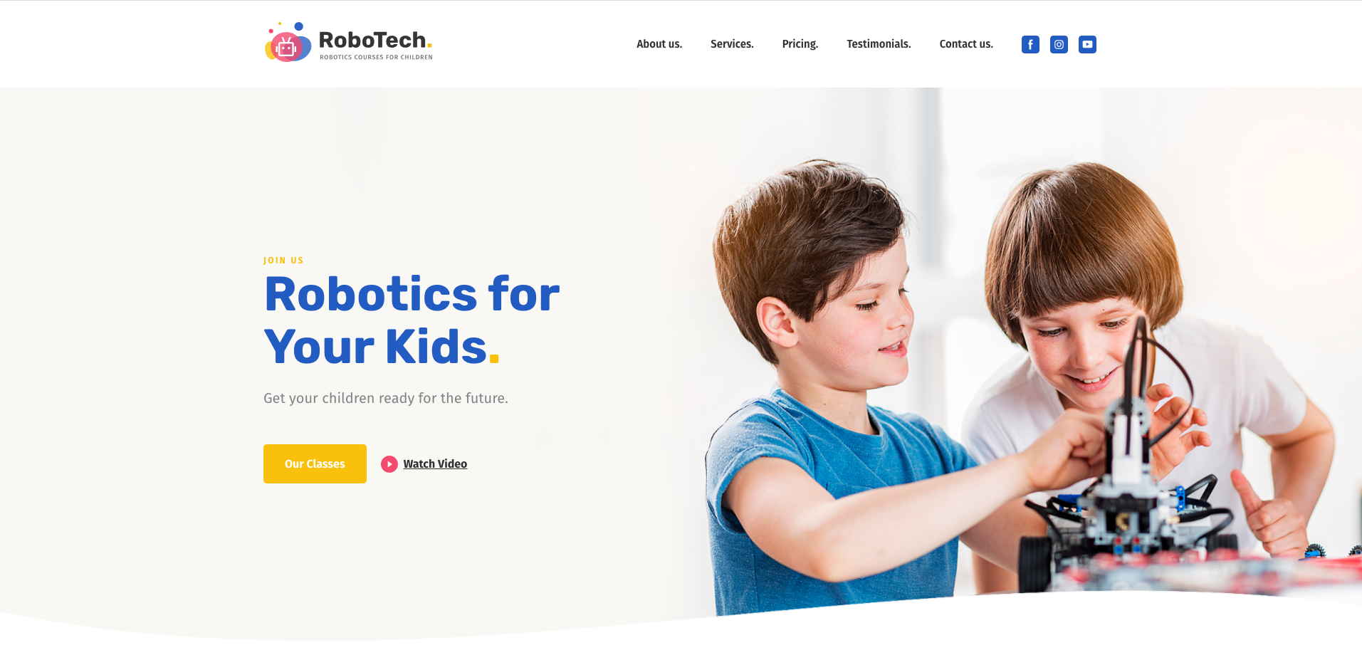 Robotics School Website Template Demo