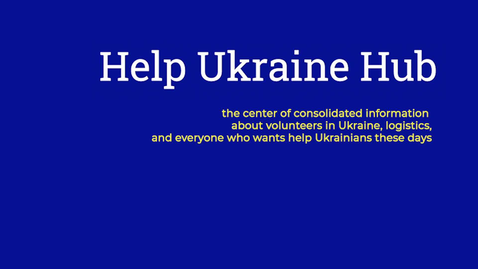 Help Ukraine Hub