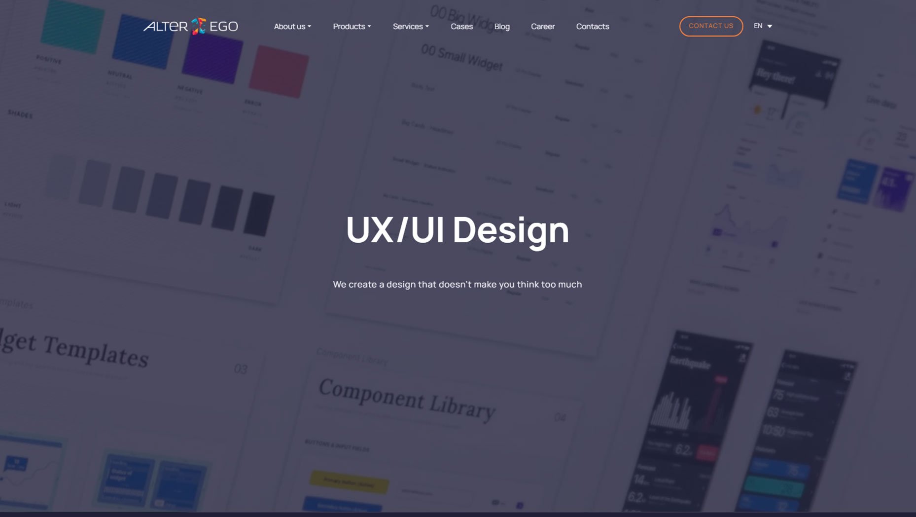 UX/UI Design: AlterEGO - WEB Development Company