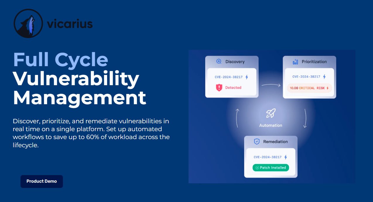 Vicarius Solution Full Cycle Vulnerability Management