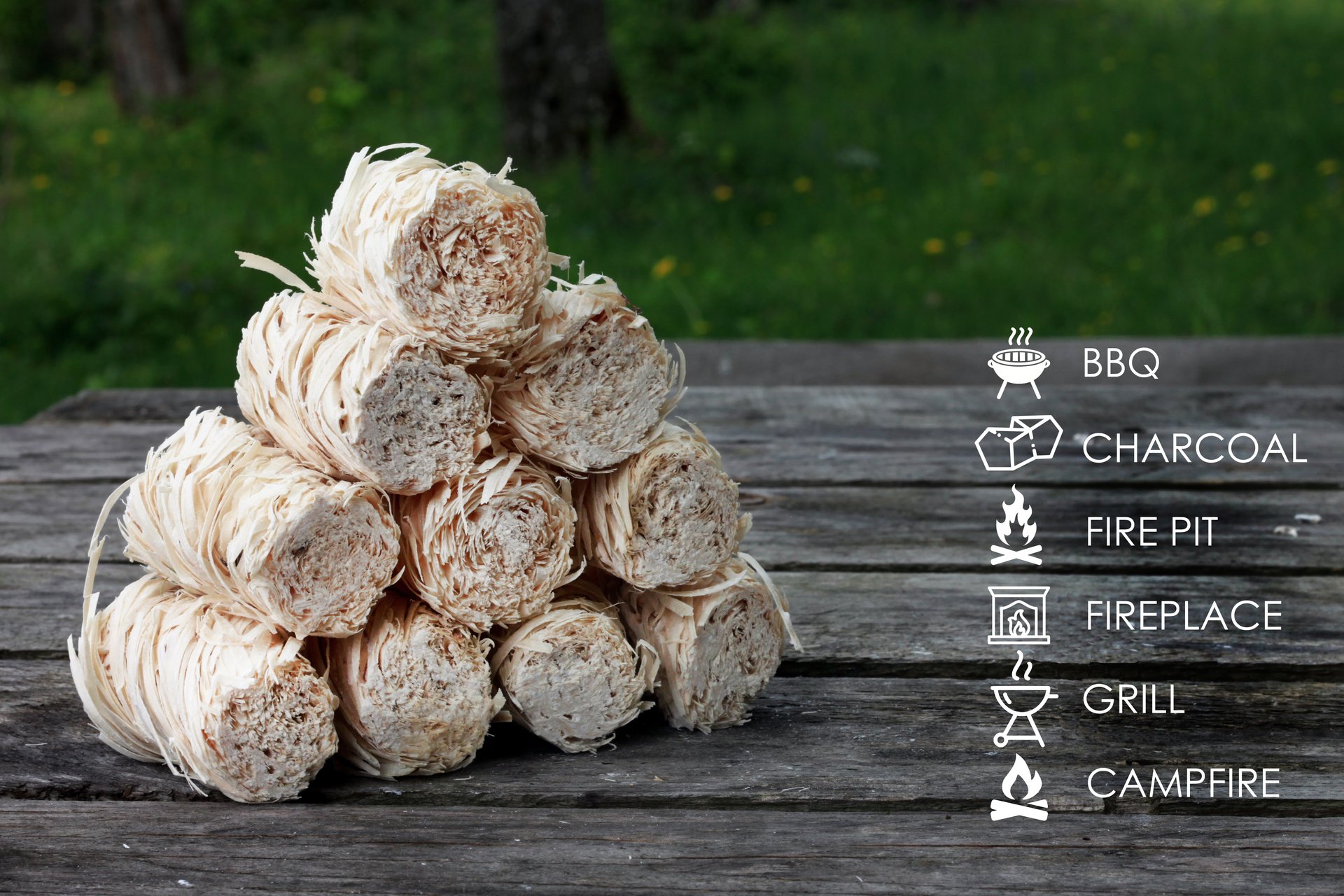 Wood Wool Firelighters, Firestarters, Tumbleweeds